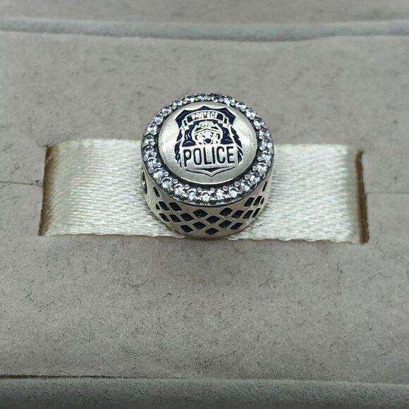 Pandora | Jewelry | Pandora Police Badge Exclusive Charm Dangle Police ...